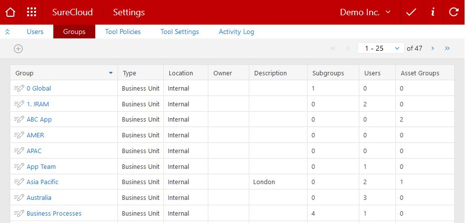 Navigating to the Groups Section – SureCloud Help Center