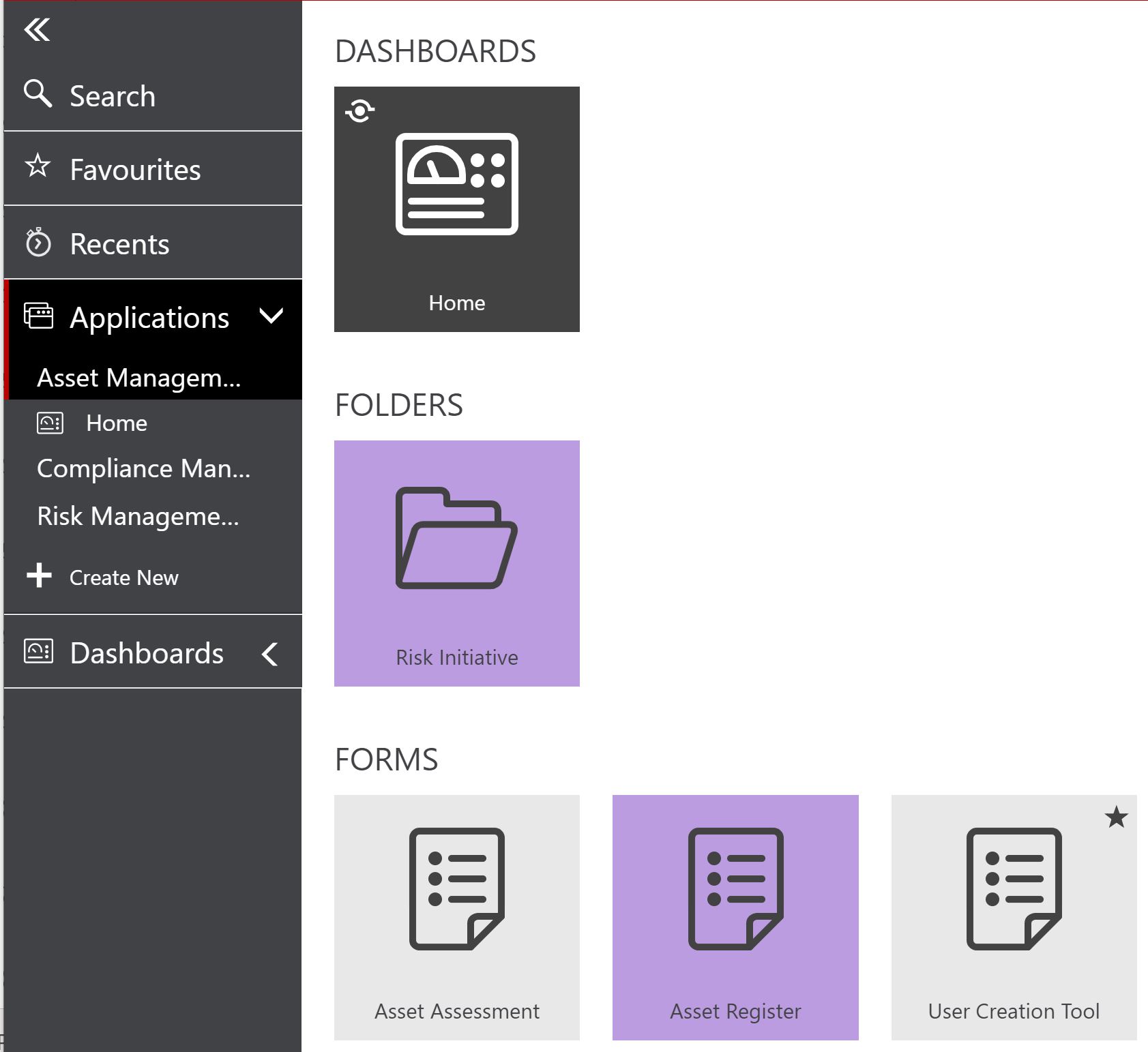 Tiles Interface - Orientation – SureCloud Help Center